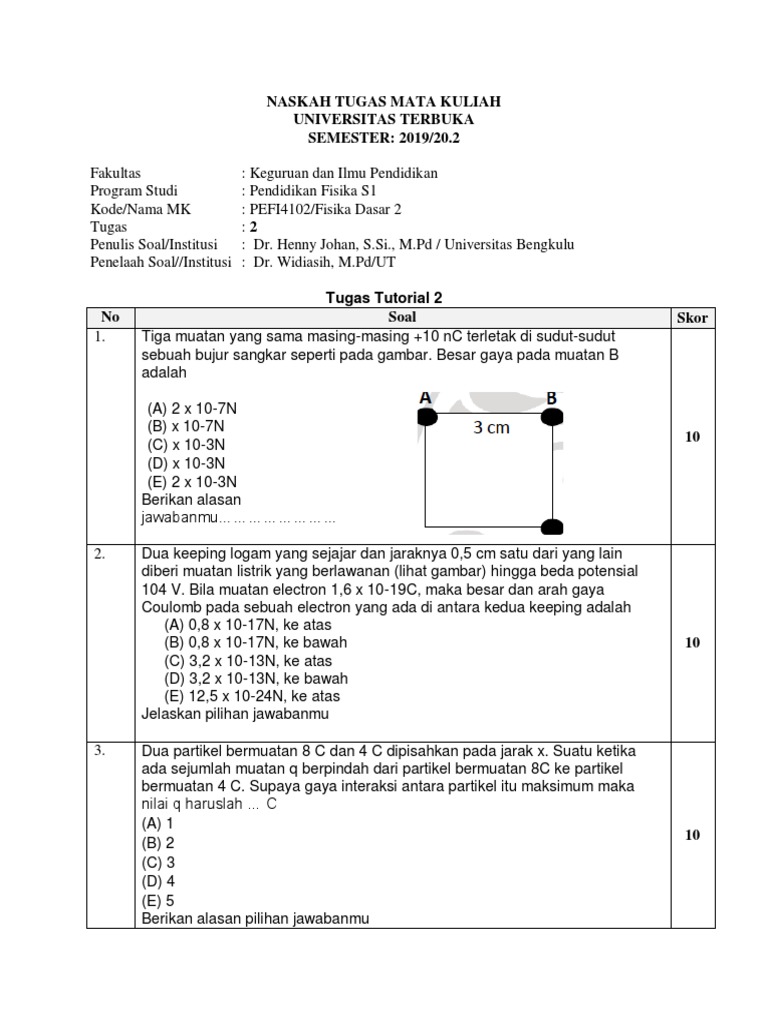 Naskah PEFI4102 Tugas2 | PDF