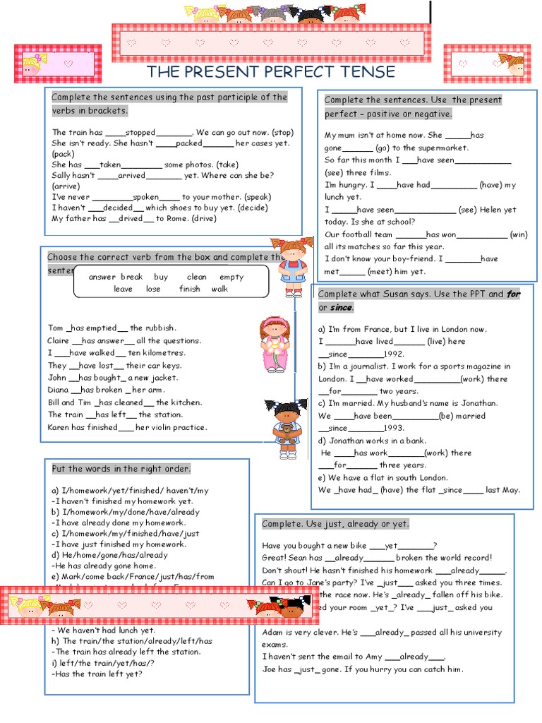 2 The Present Perfect Tense | PDF | Verb | Grammatical Tense