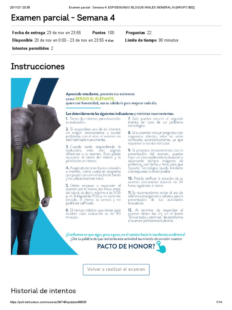 Examen Parcial - Semana 4 - INTENTO 1 | PDF