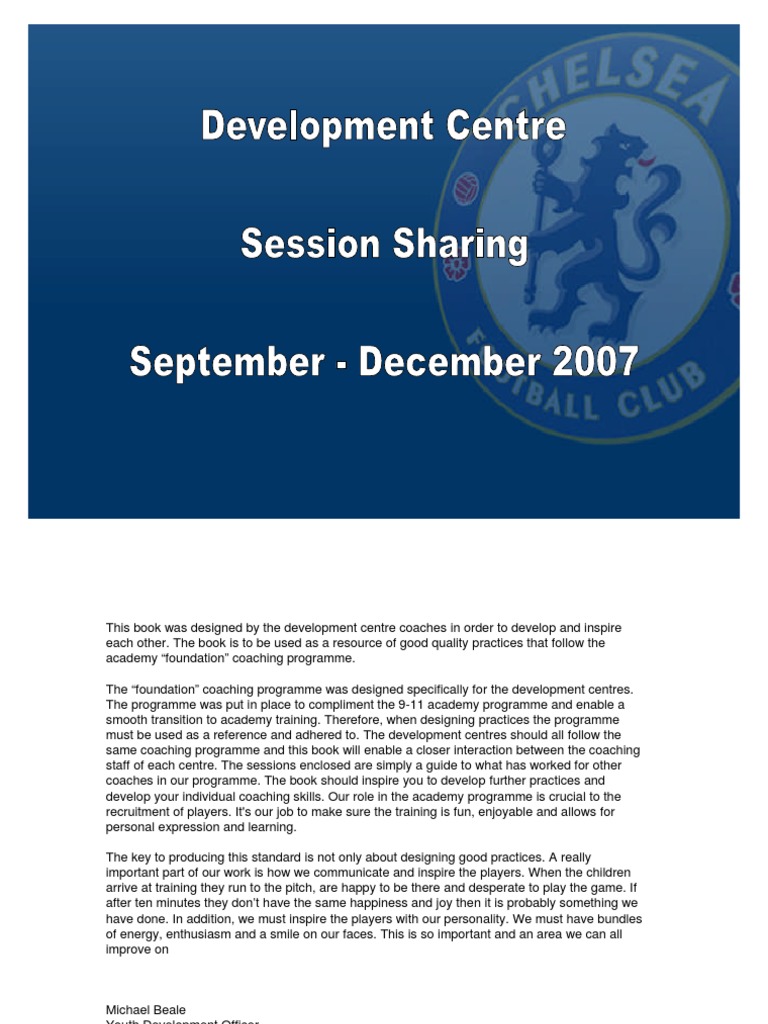 Chelsea Development Centre Sessions | PDF | Forward (Association ...