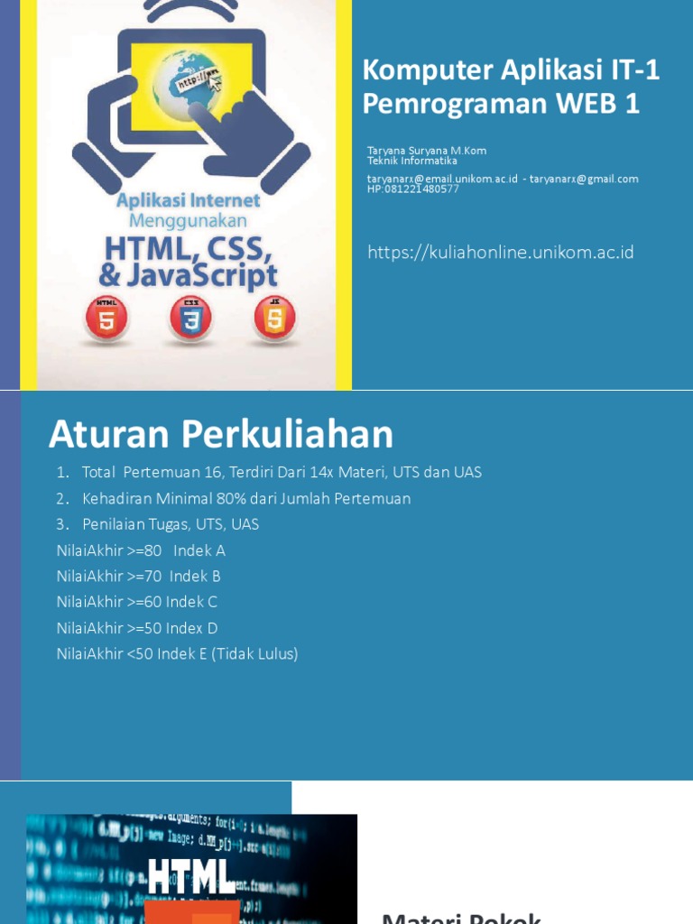 Aplikasi IT: Pemrograman Web Dasar | PDF | Komputer