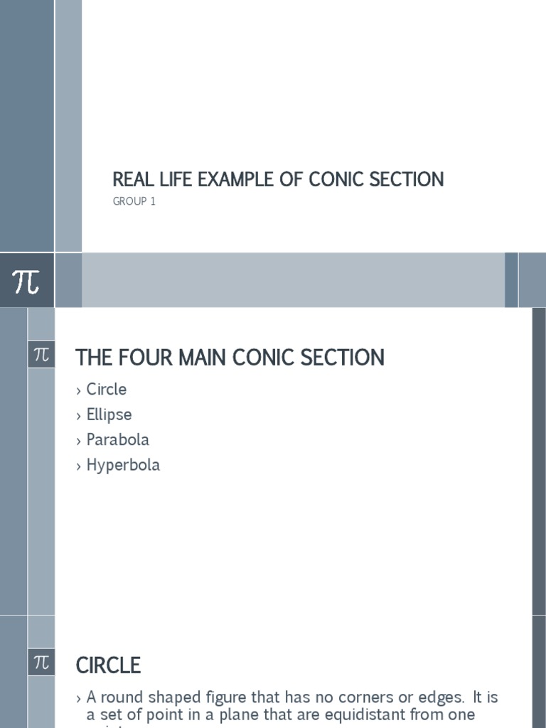 Real Life Example of Conic Section | PDF