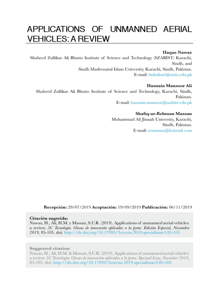 Applications of Unmanned Aerial | PDF | Agriculture | Unmanned Aerial ...