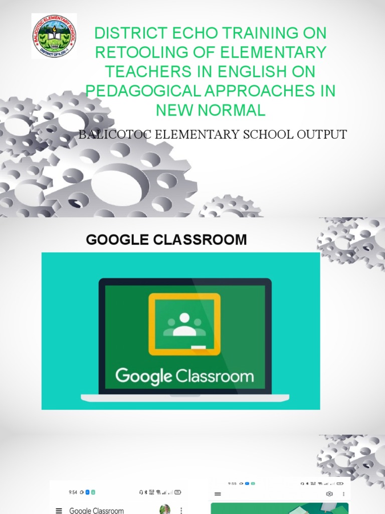 District Echo Training On Retooling of Elementary Teachers in English On Pedagogical Approaches ...