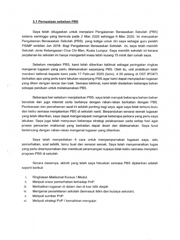 Contoh Portfolio PBS | PDF