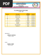Classroom Inventory Report | PDF