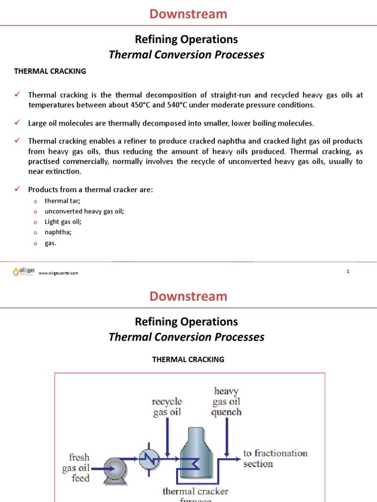 Thermal Conversion Processes: Refining Operations | PDF | Cracking ...