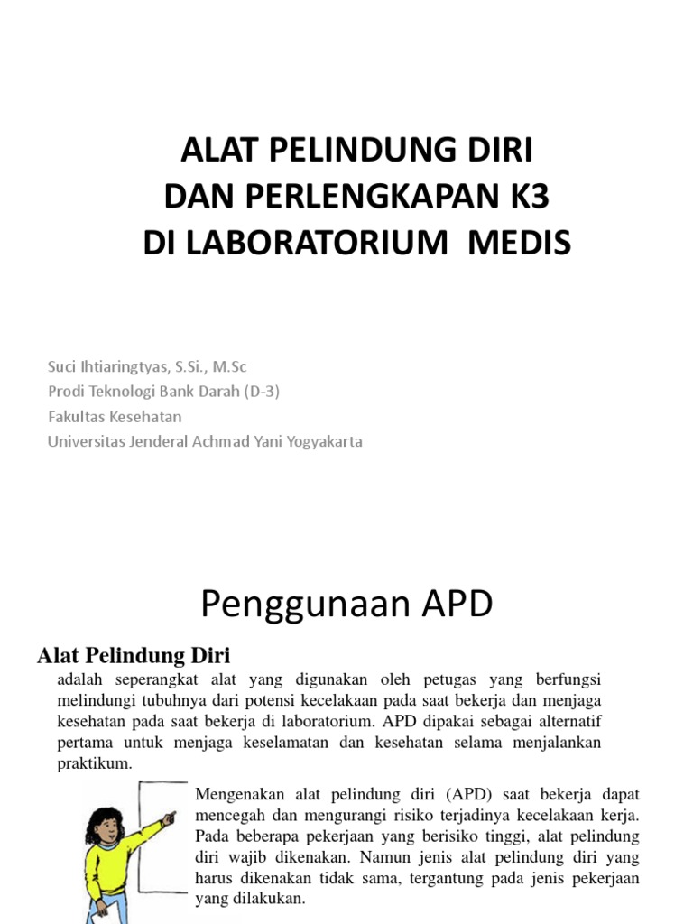 APD Dan Perlengkapan K3 Di Laboratorium Medis | PDF