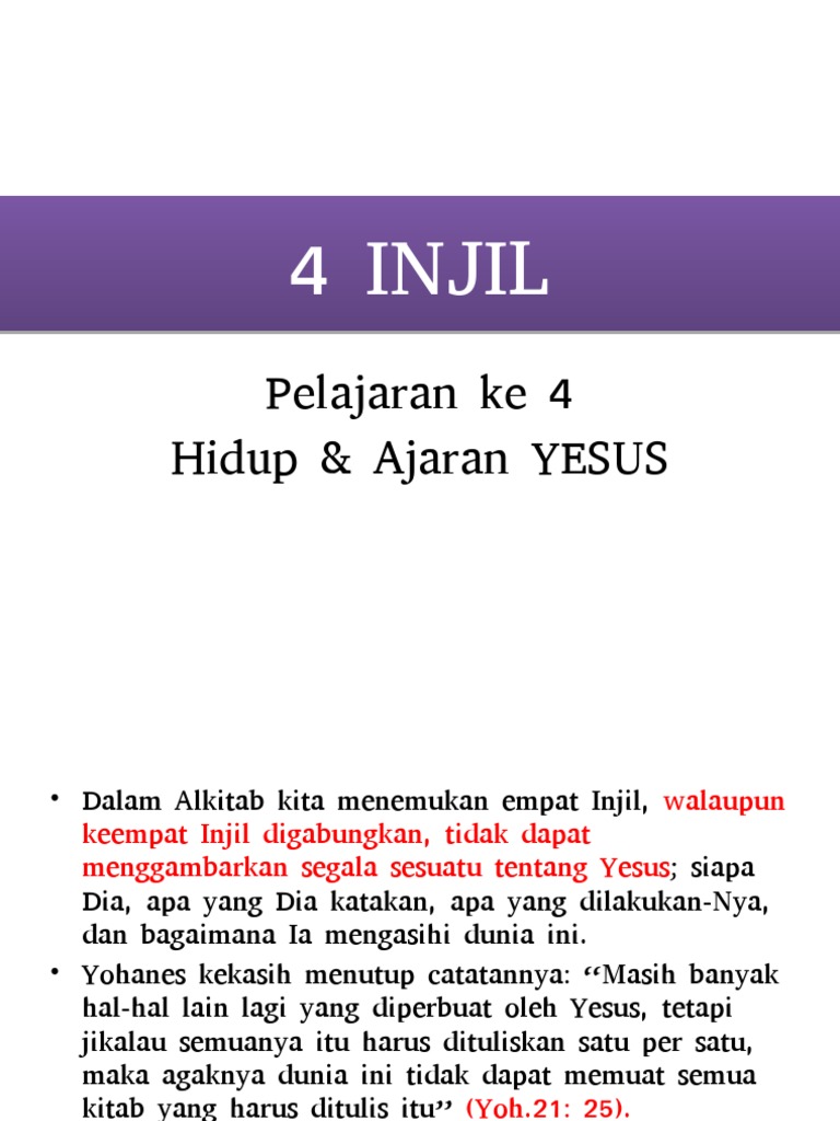 Pelajaran 4 Keempat INJIL | PDF