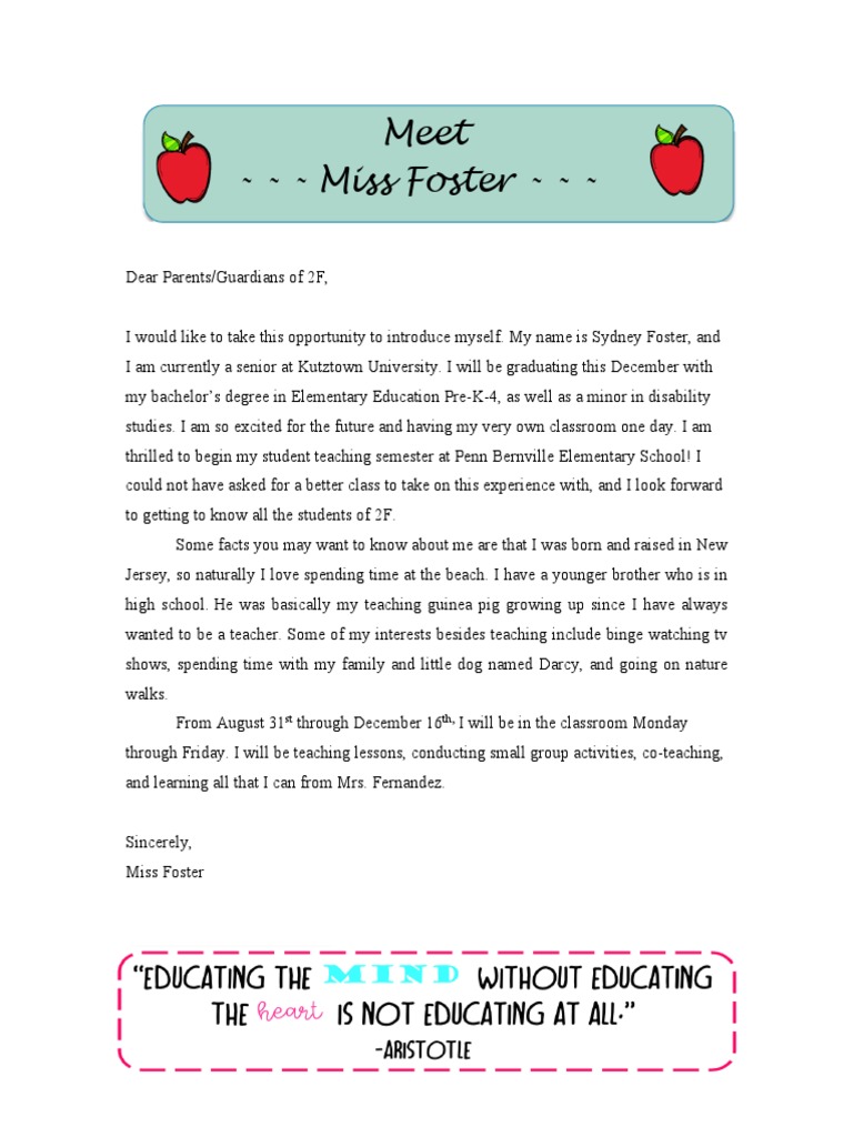 Family Letter | PDF