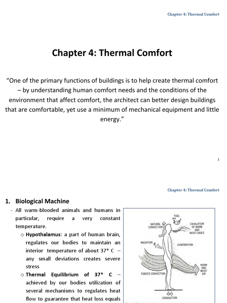 Chapter 4: Thermal Comfort | PDF | Humidity | Heat Transfer