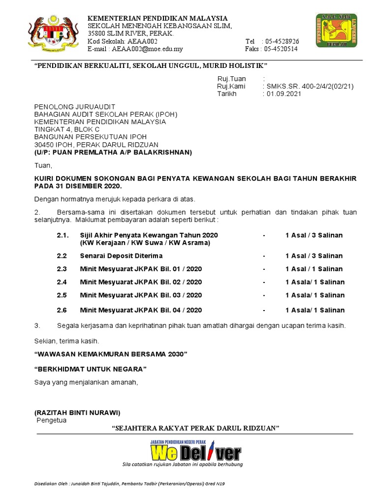 Format Surat (Audit) | PDF