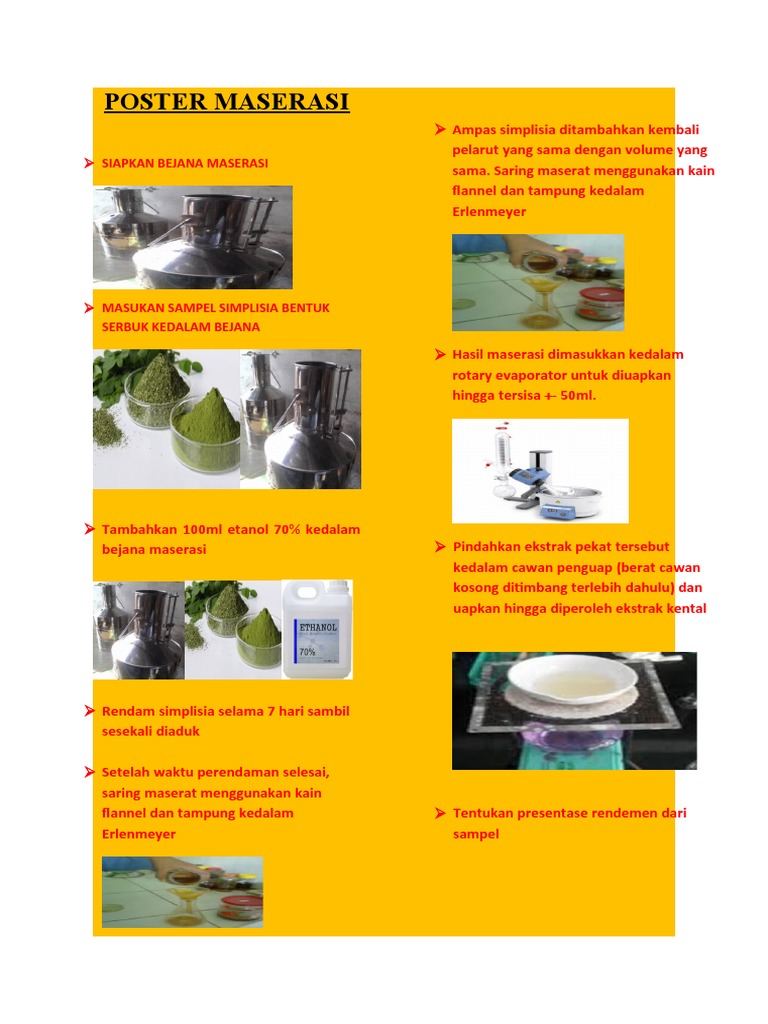 Poster Ekstrasi Maserasi Harimawan Sanjaya | PDF | Kesehatan Holistik