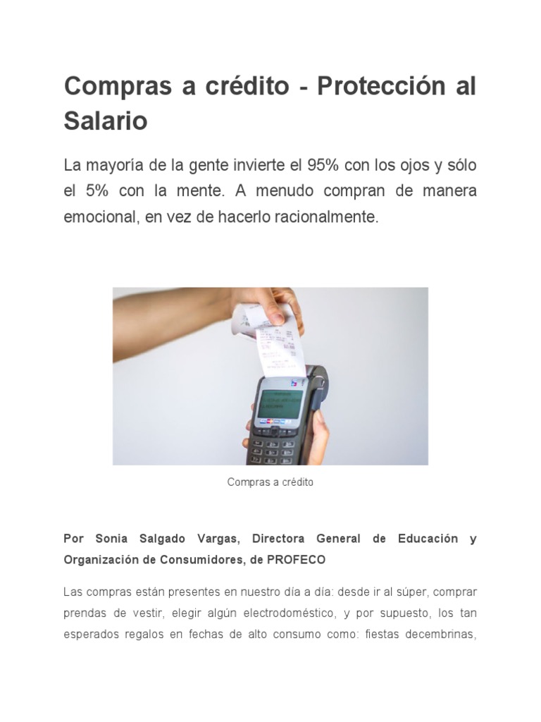 Compras A Crédito | PDF