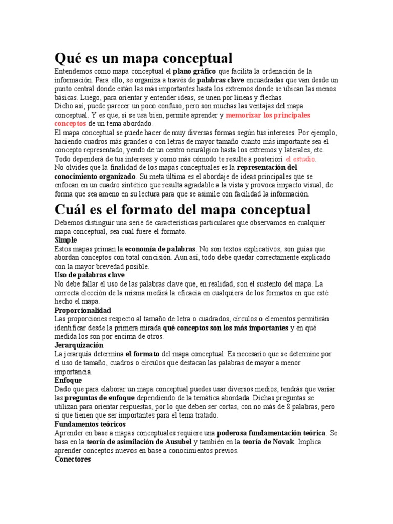 Qué Es Un Mapa Conceptual | PDF | Cognición | Ciencia cognitiva
