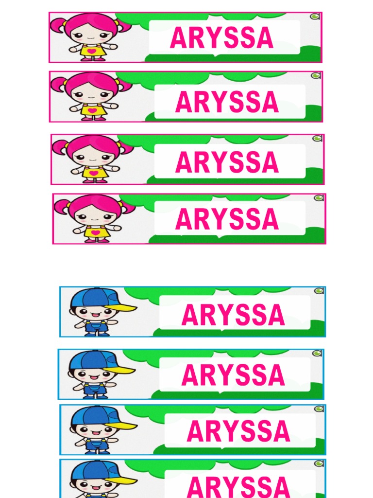 Label Nama Meja | PDF