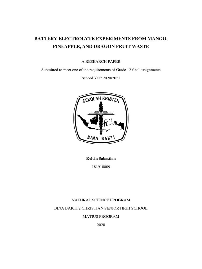 Bio-Battery Experiments with Fruit Waste | PDF | Electricity | Anode