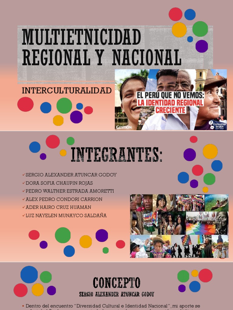 MULTIETNICIDAD REGIONAL Y NACIONAL Exposicion PC | PDF | Nación ...