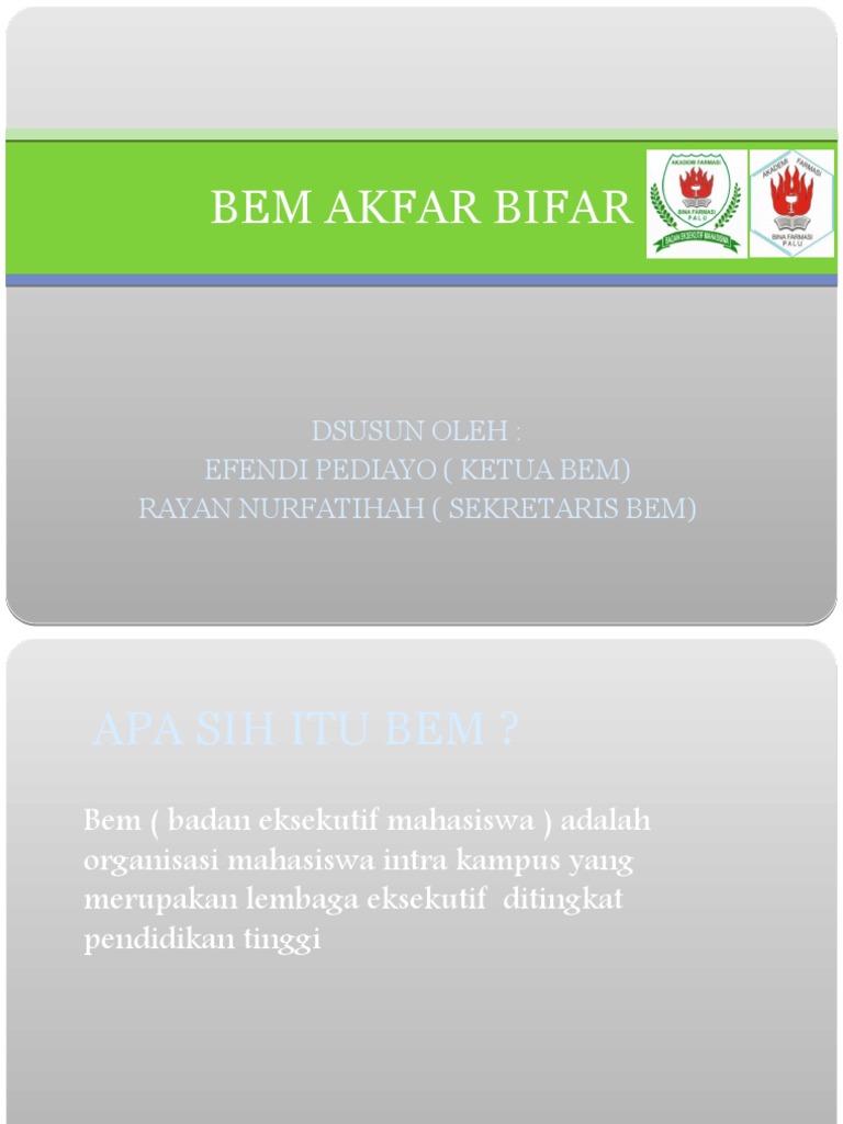 Sejarah dan Struktur BEM AKFAR BIFAR | PDF | Ilmu Sosial
