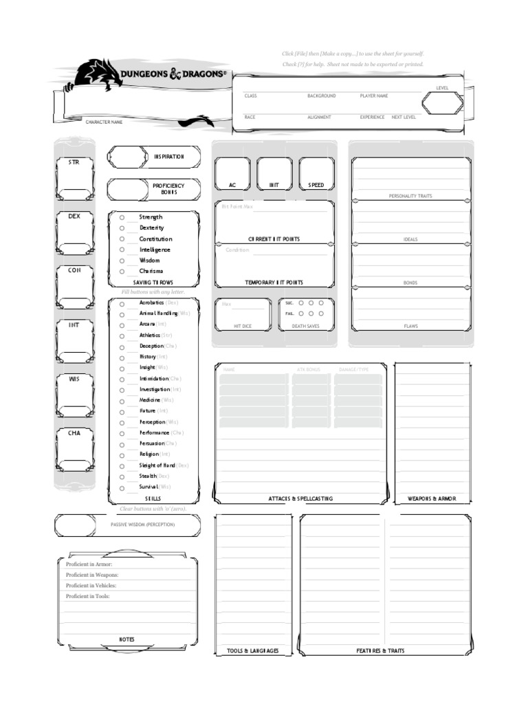 Click (File) Then (Make A Copy... ) To Use The Sheet For Yourself ...