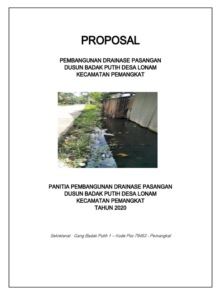 Proposal Drainase Pasangan | PDF