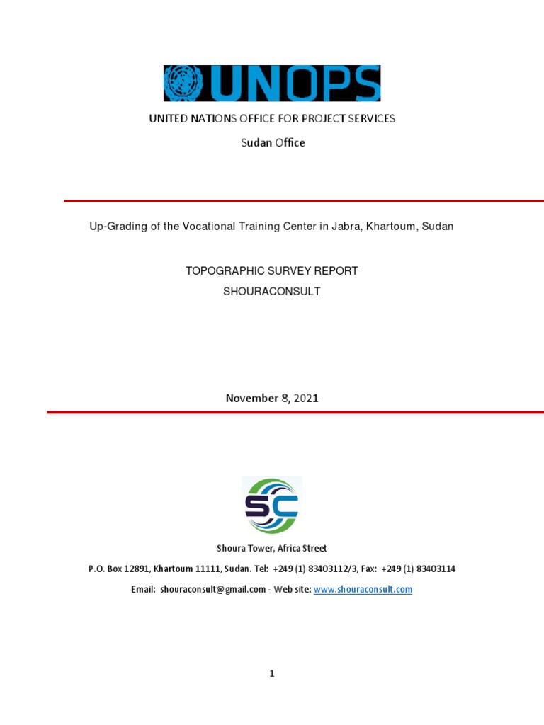 UNOPS Topo. Report | PDF | Surveying | Topography