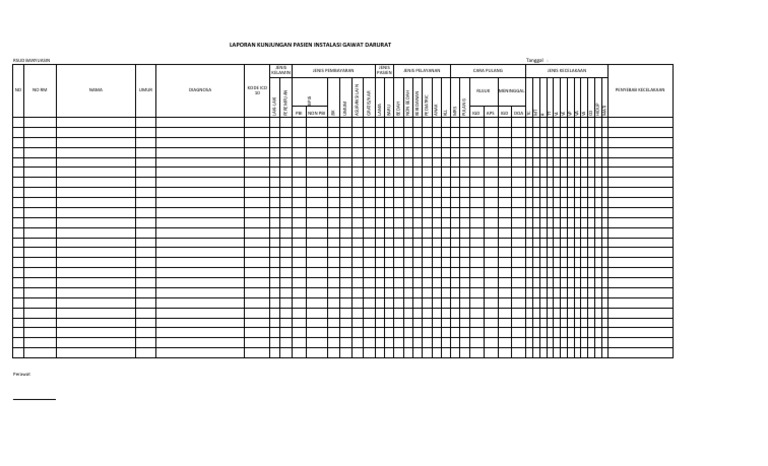 Laporan Kunjungan Harian Igd | PDF