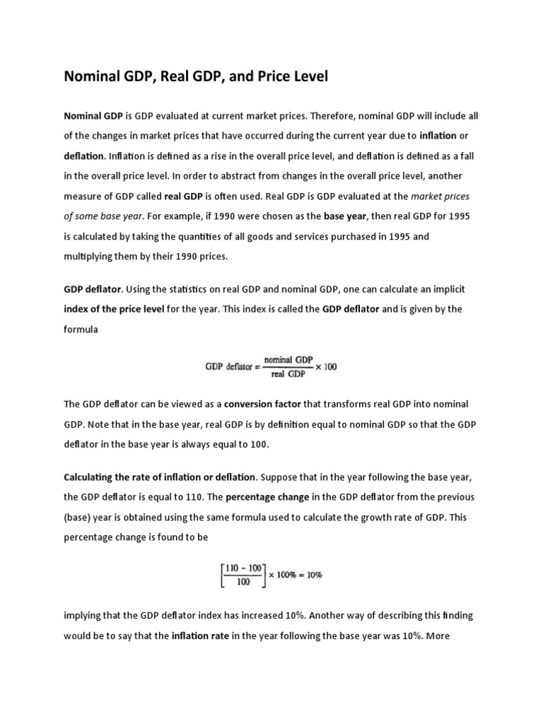 Measuring Real GDP, Inflation, and Consumer Prices: Nominal GDP, GDP ...