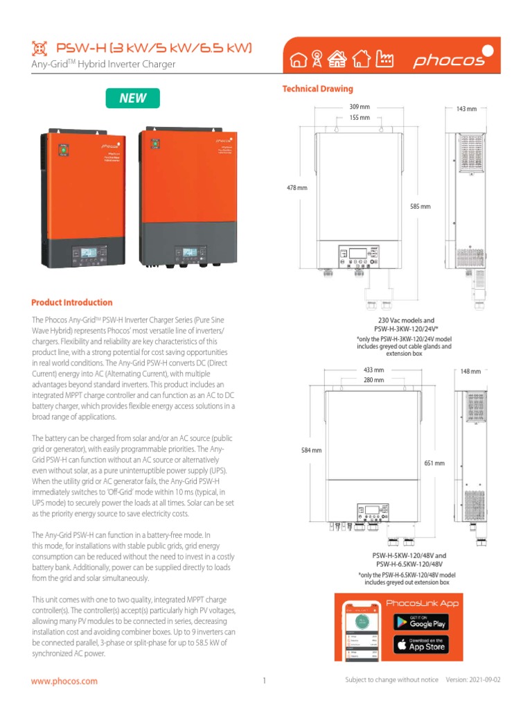 PSW H Series - Datasheet - English - 2021 09 08 | PDF | Power Inverter ...