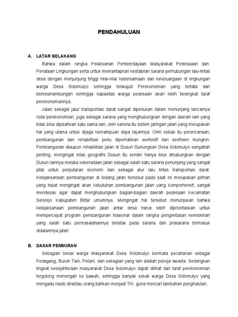 Pendahuluan Proposal | PDF