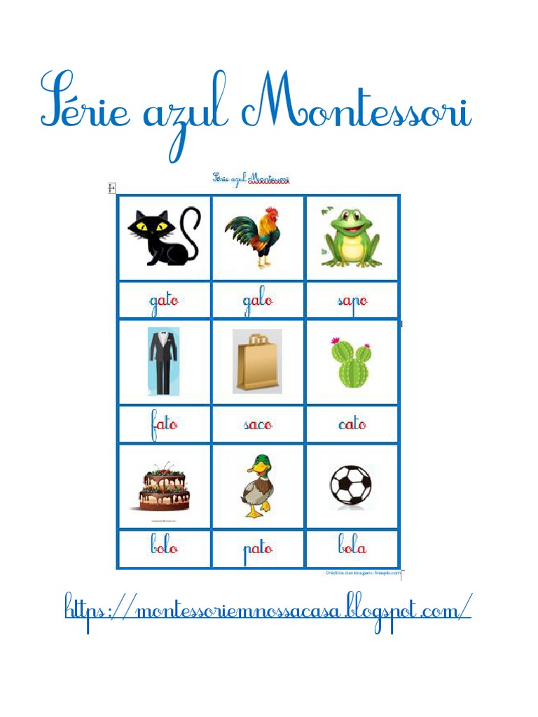 Série Azul Montessori Português - Vogais Vermelhas e Consoantes Azuis ...