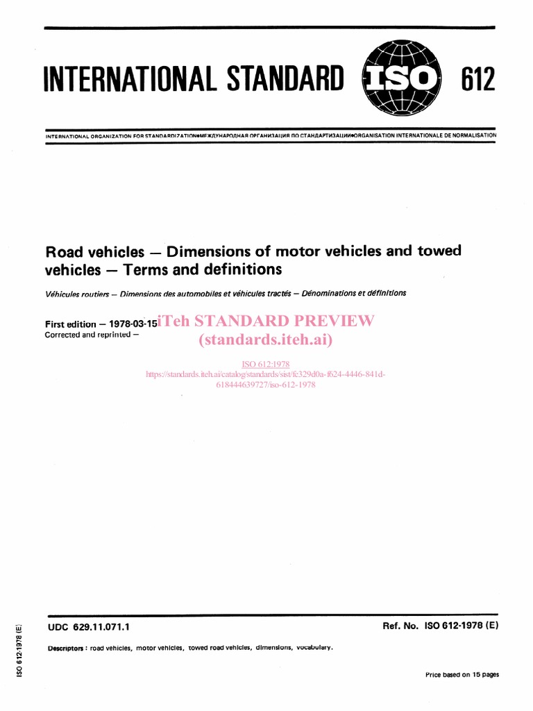 Iso 612 1978 | PDF | International Organization For Standardization ...