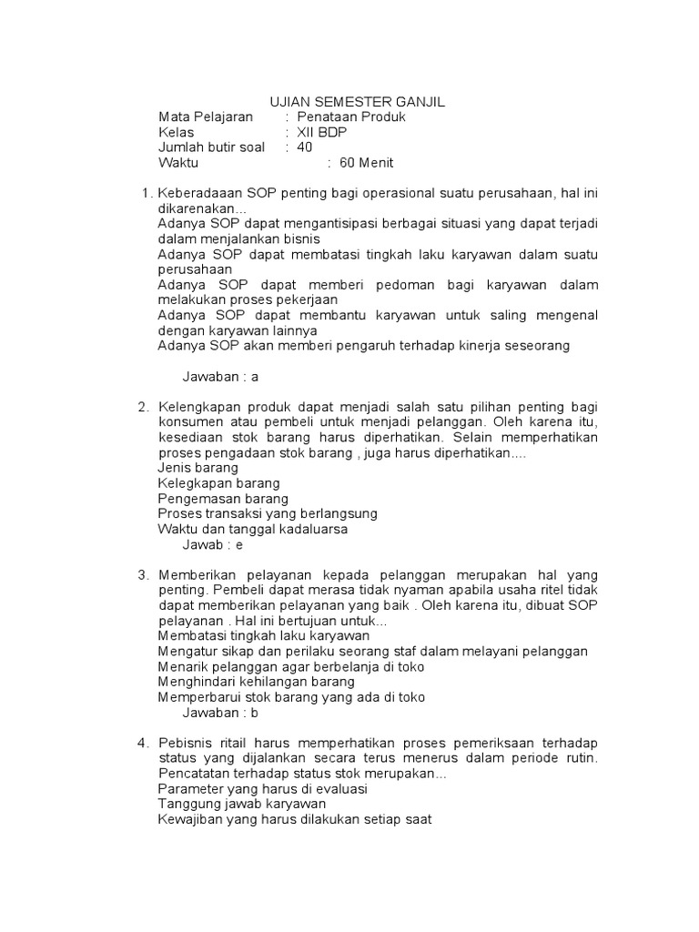 Soal Pas Ganjil Penataan Produk Xii Bdp.21.22 Sahelta | PDF Soal Pas Ganjil Penataan Produk Xii Bdp.21.22 Sahelta | PDF
