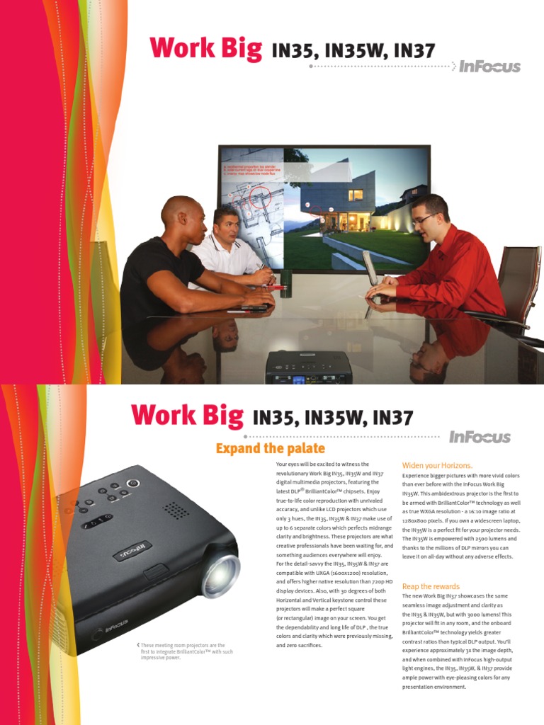 InFocus - IN35 IN35W IN37 - Datasheet - en | PDF | Display Resolution ...