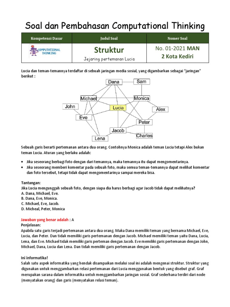 Soal Computational Thingking | PDF