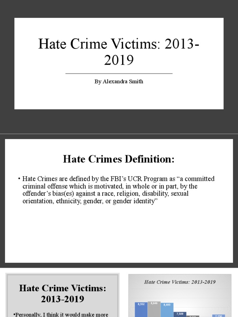 Hate Crime Victims Data 2013-2019 | PDF | Hate Crimes | Hatred