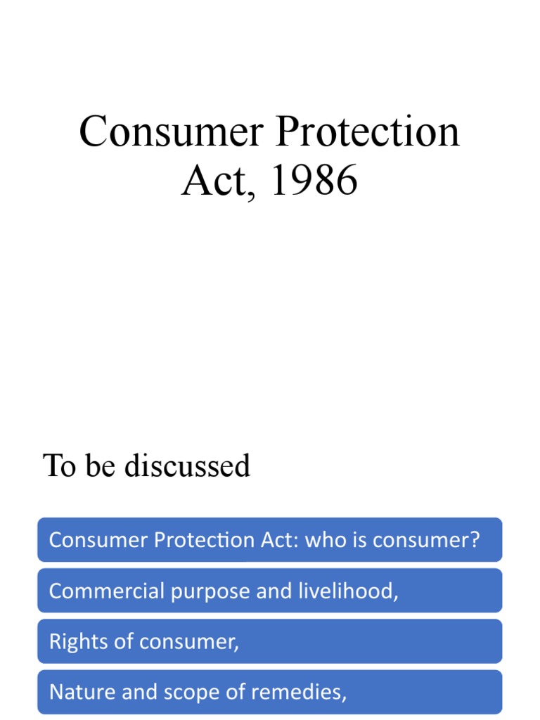 Consumer Protection Act | PDF | Lease | Goods