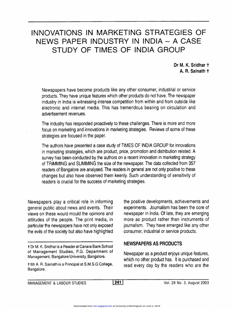 Marketing Paper 2 | PDF | Newspapers | Marketing