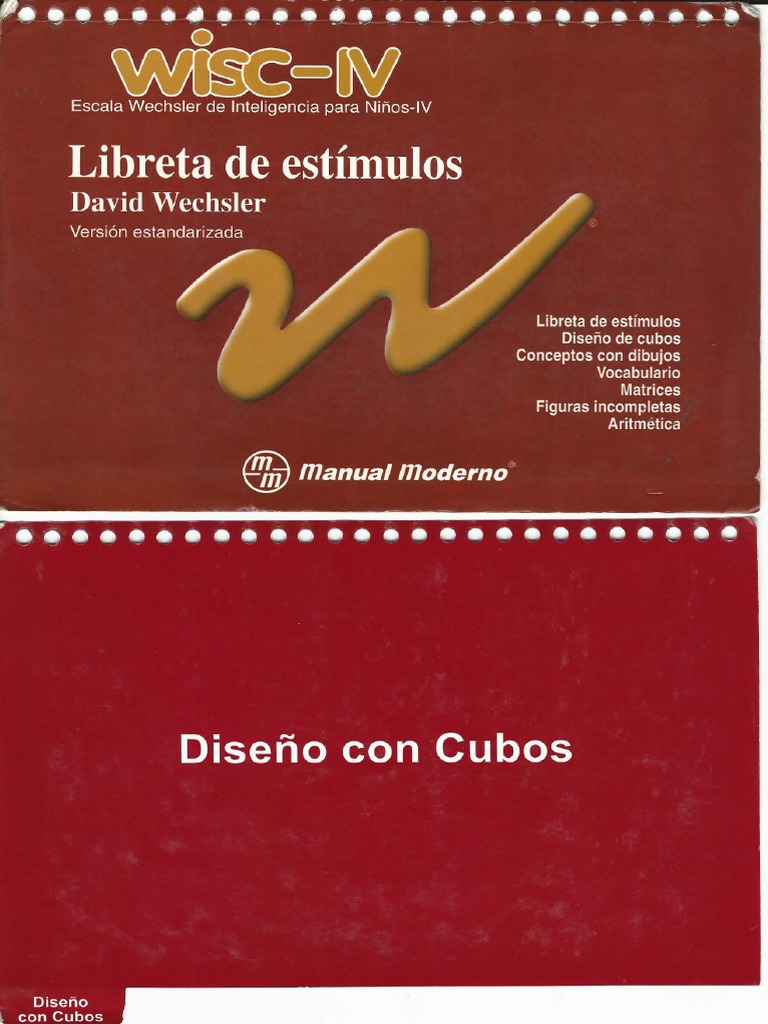 WISC IV Libreta de Estimulos Manual Moderno | PDF