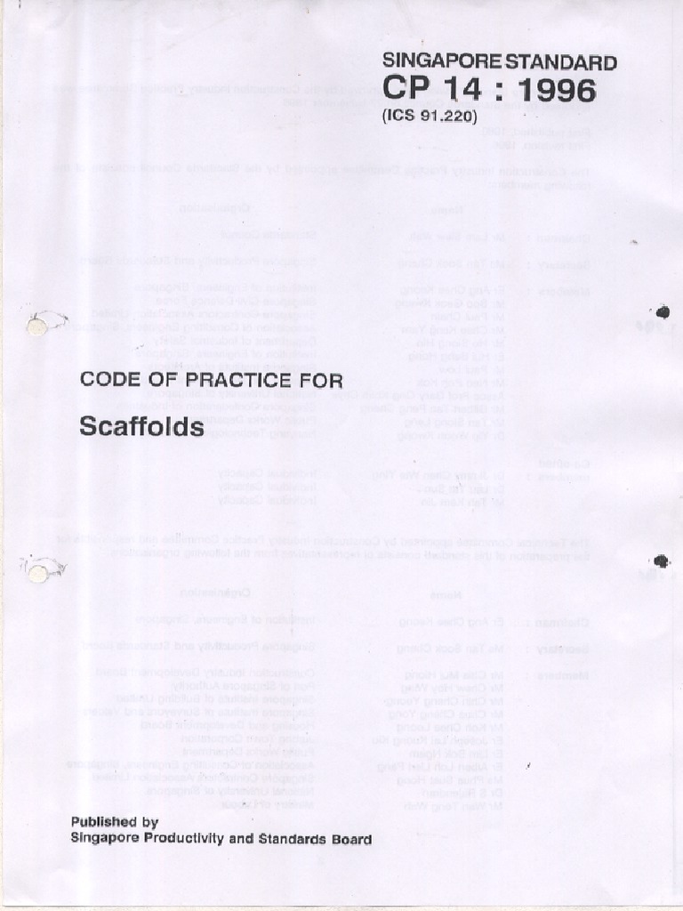 CP 14 - 1996 Scaffolds | PDF