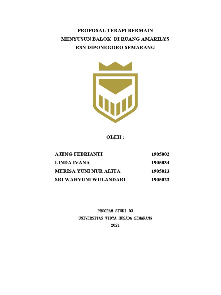 Proposal Terapi Bermain Balok | PDF