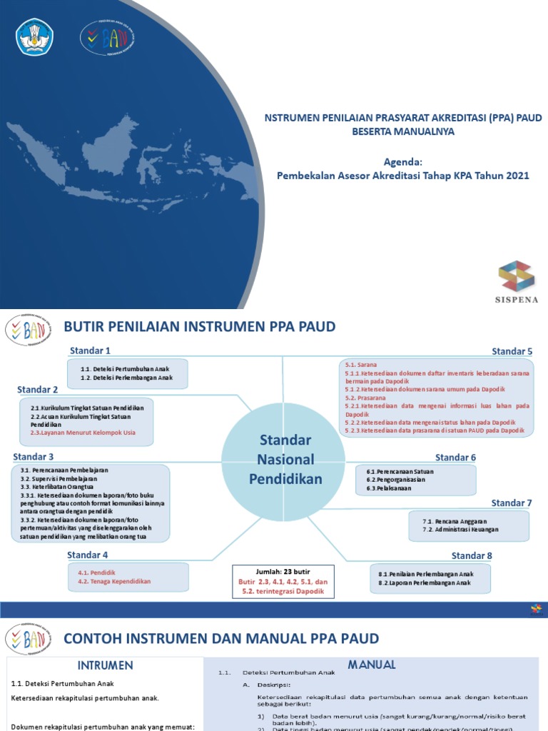 Paparan Intrumen Dan Manual PPA Satuan PAUD-PAA Tahap KPA | PDF