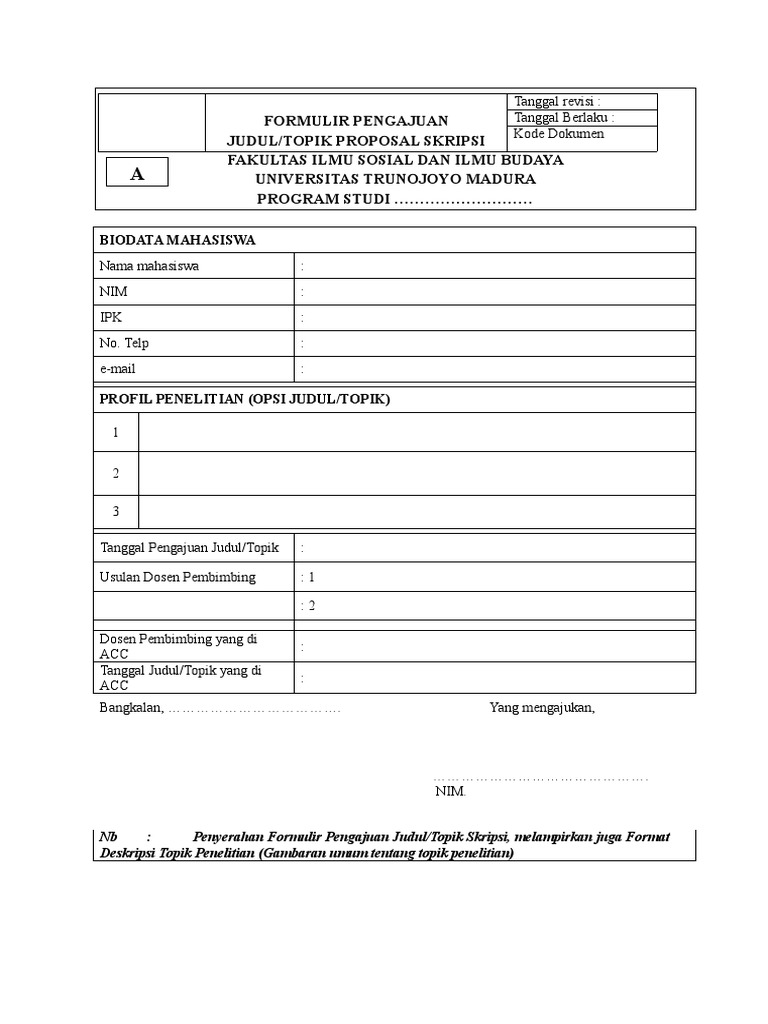 Formulir A B C | PDF