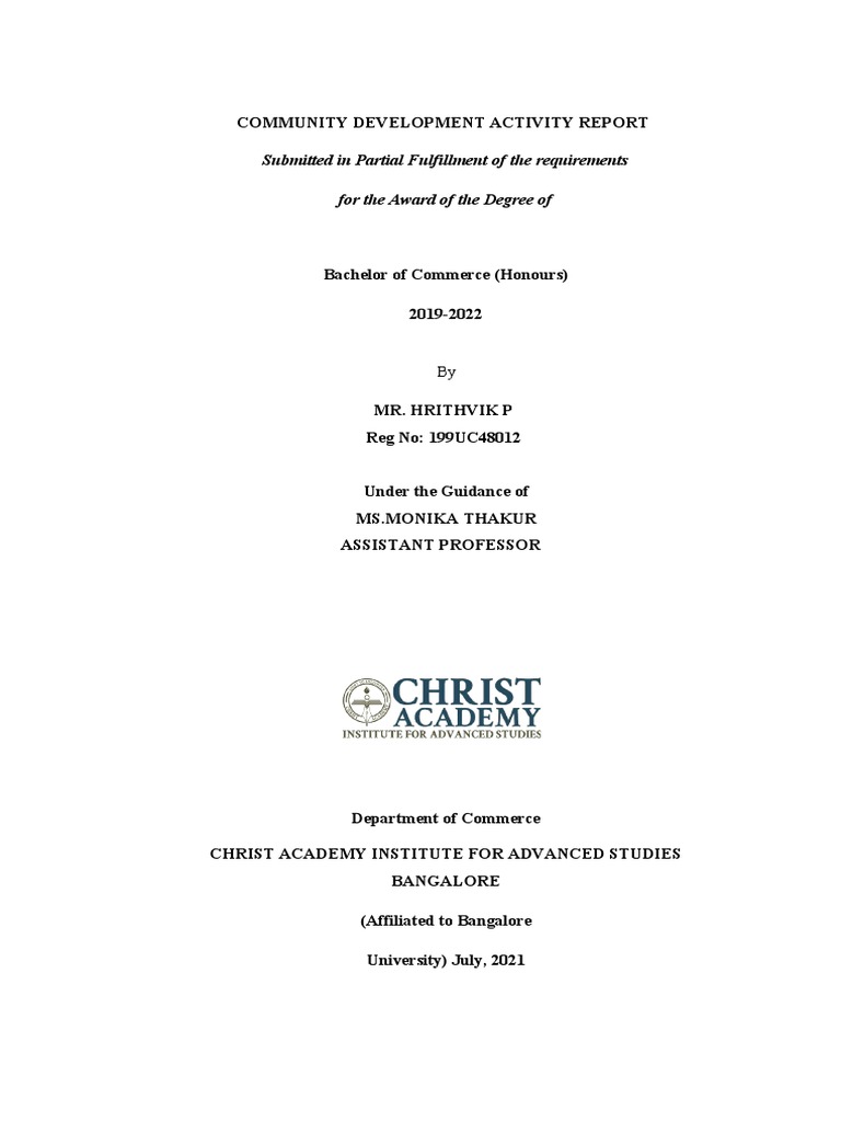 Internship On Community | PDF | Trees | Nature