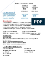 Printing Prices | PDF