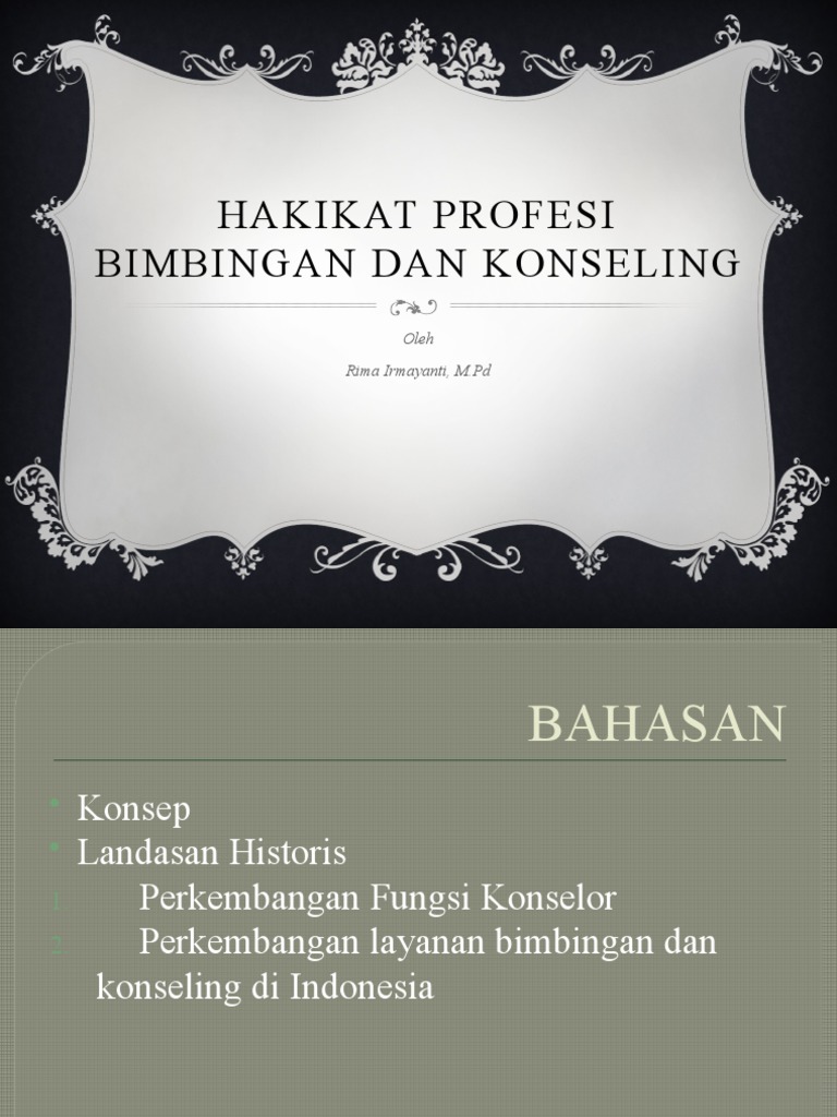 Orientasi Profesi Bimbingan Dan Konseling | PDF