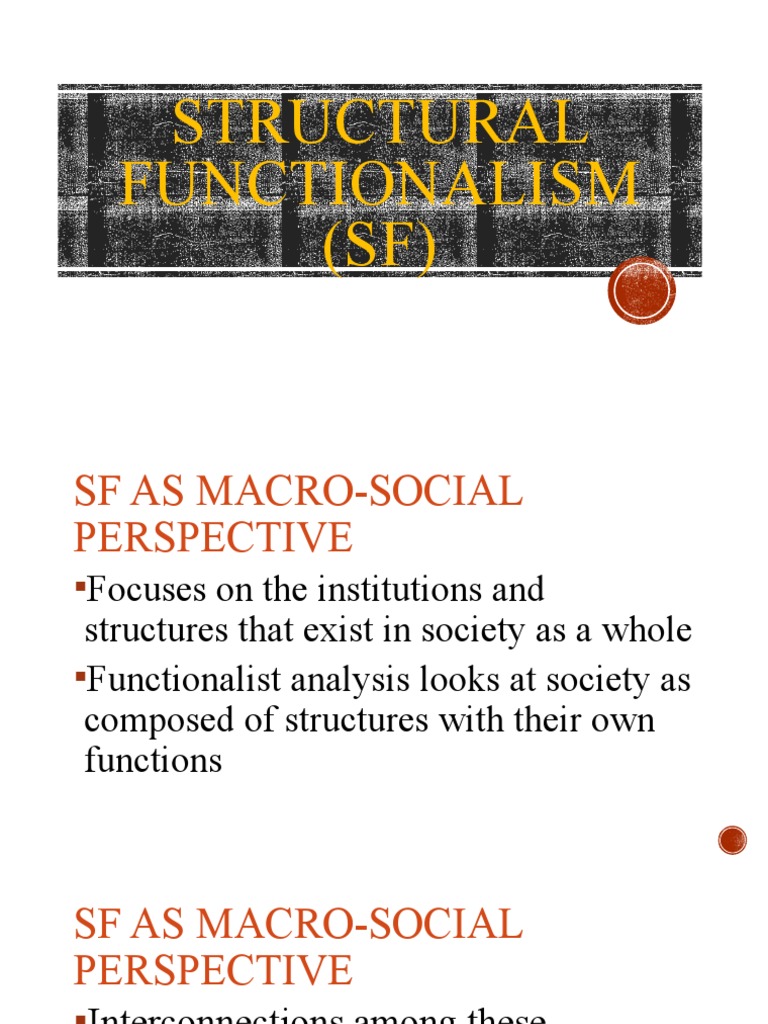 Structural Functionalism | PDF