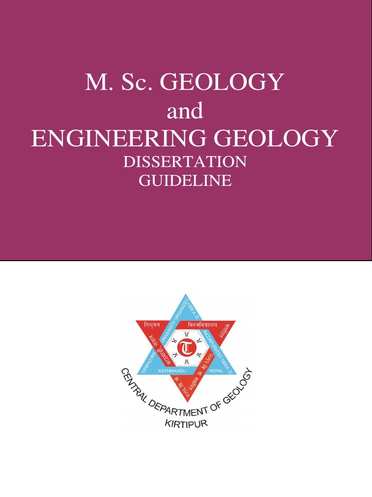 M. Sc. Geology and Engineering Geology: Dissertation Guideline | PDF ...