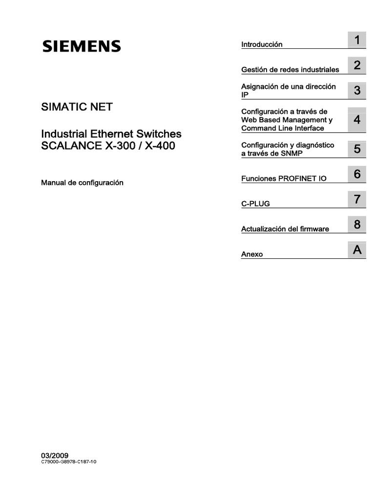 Manual de Configuración Industrial Ethernet Switches SCALANCE X-300 ...