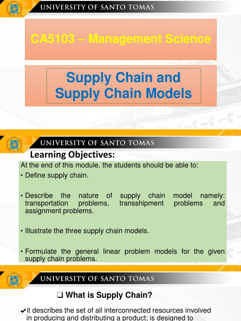 Module 5 Part 1 | PDF | Supply Chain | Linear Programming
